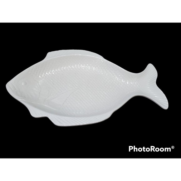Unbranded | Dining | Vintage Large White Made In Japan Ceramic Fish ...